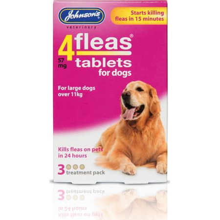 Buy Johnson's 4fleas Tablets For Dogs over 11kg - 3 Treatments from £11.49